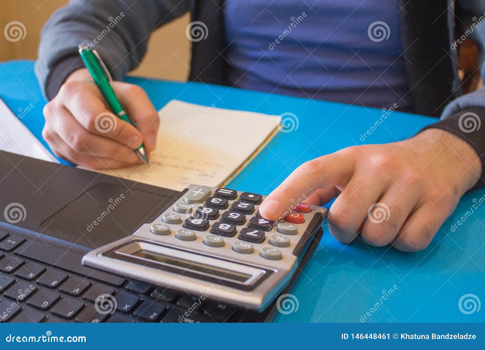 Businessman Hand Using Pen for Writing Data Information. a Businessman ...