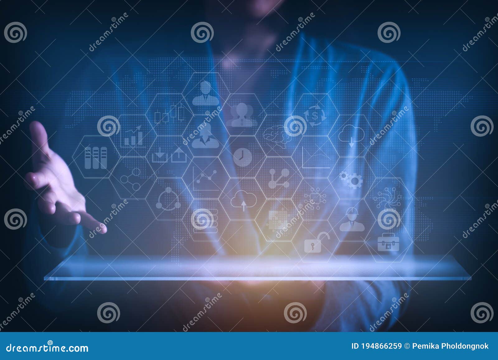 Businessman Hand Working Analytics and Business Intelligence with Graph ...