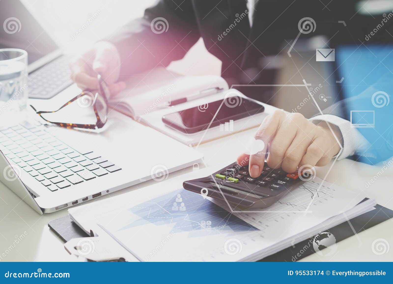 Man Working Finances Stock Illustrations – 219 Man Working Finances ...