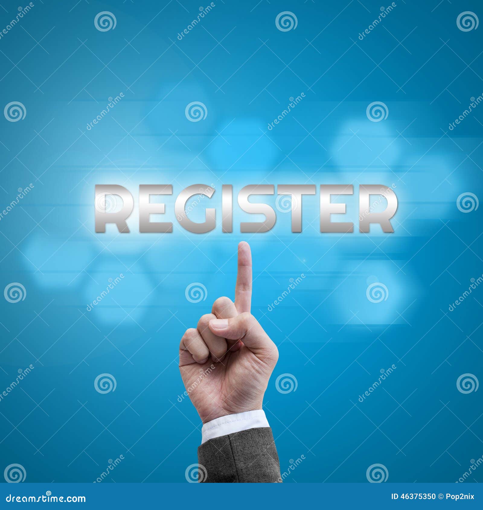 Businessman Hand Working with Modern Computer Interface As Register ...