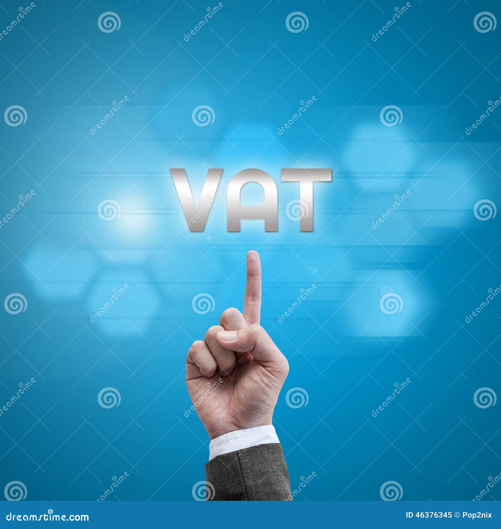 Businessman Hand Working with Modern Computer Interface As VAT Stock ...