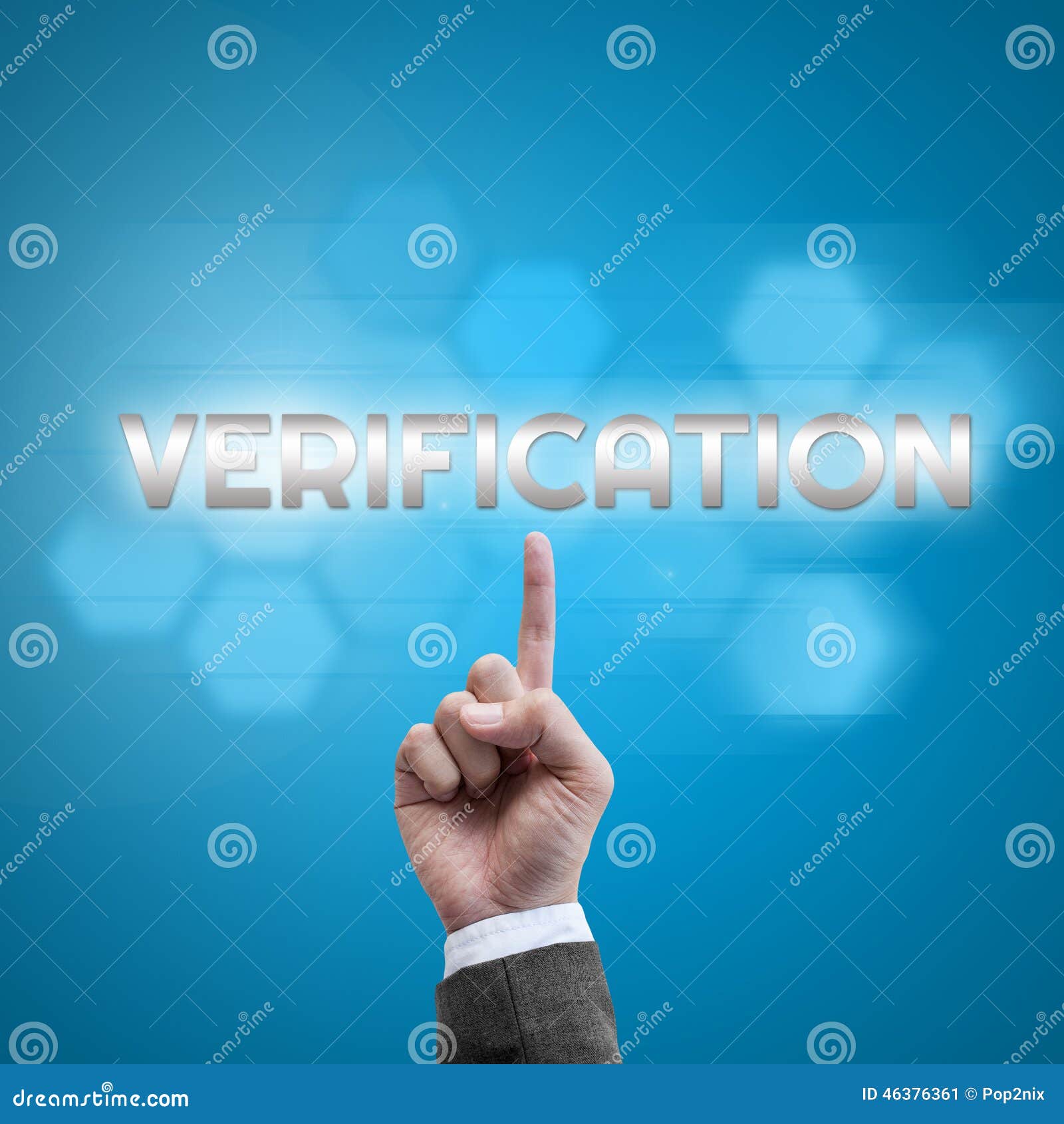 Businessman Hand Working with Modern Computer Interface As Verification ...