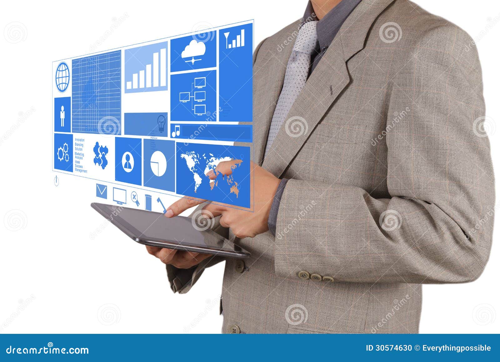 Businessman Hand Working with Modern Technology Stock Photo - Image of ...