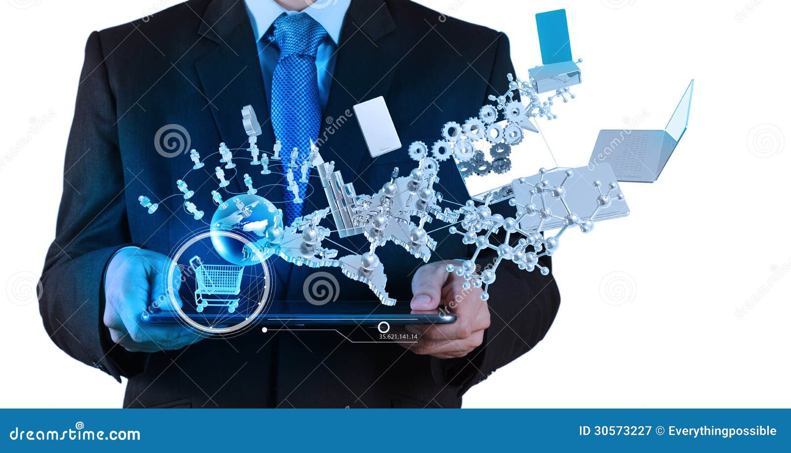 Businessman Hand Working with Modern Technology As Concept Stock ...