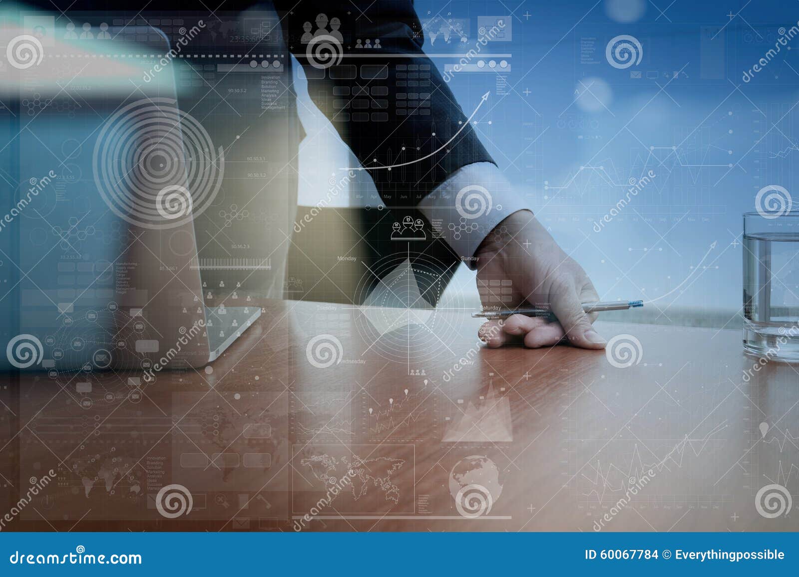 Businessman Hand Working with Modern Technology Stock Photo - Image of ...