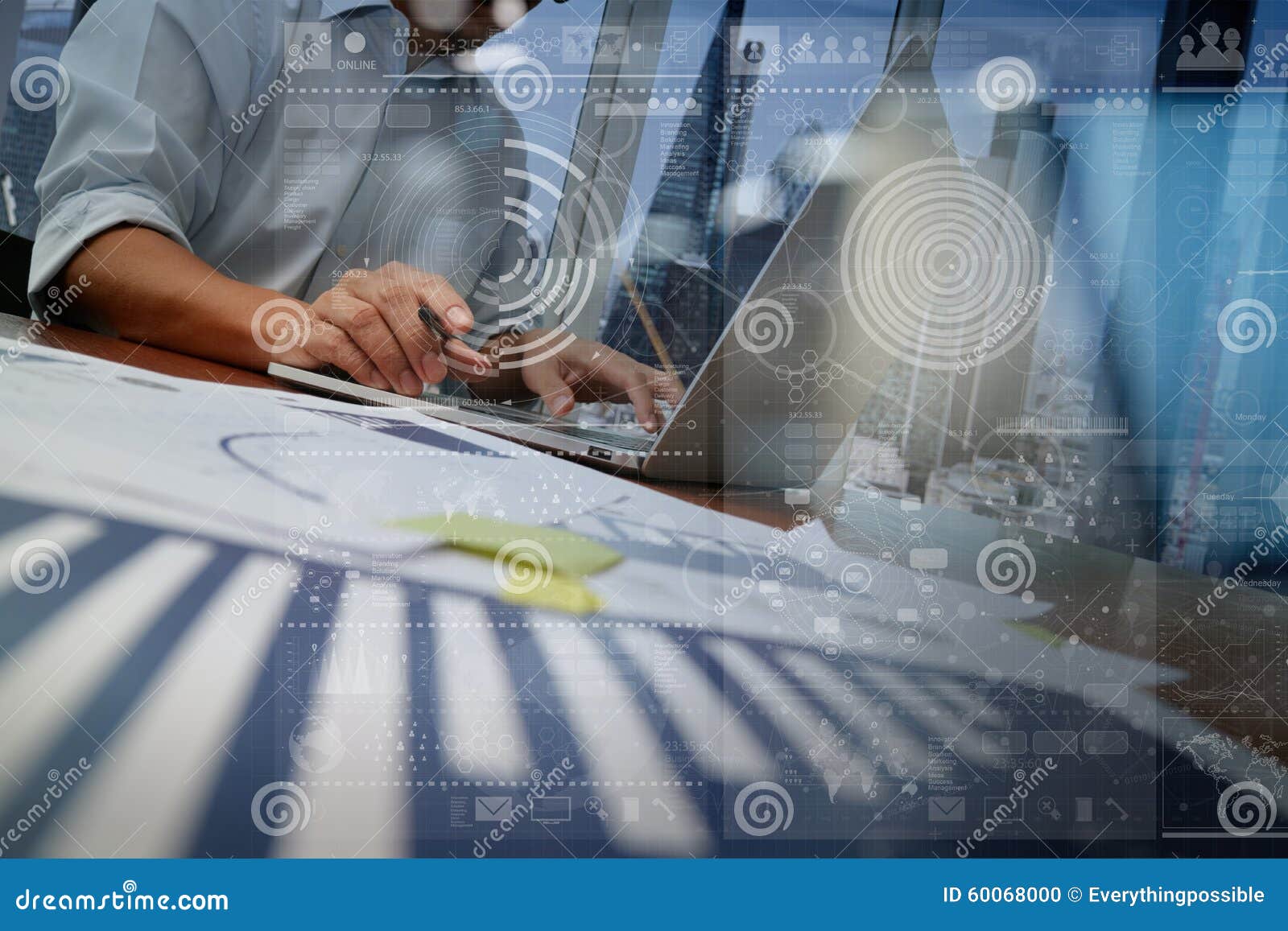 Businessman Hand Working with Modern Technology Stock Photo - Image of ...