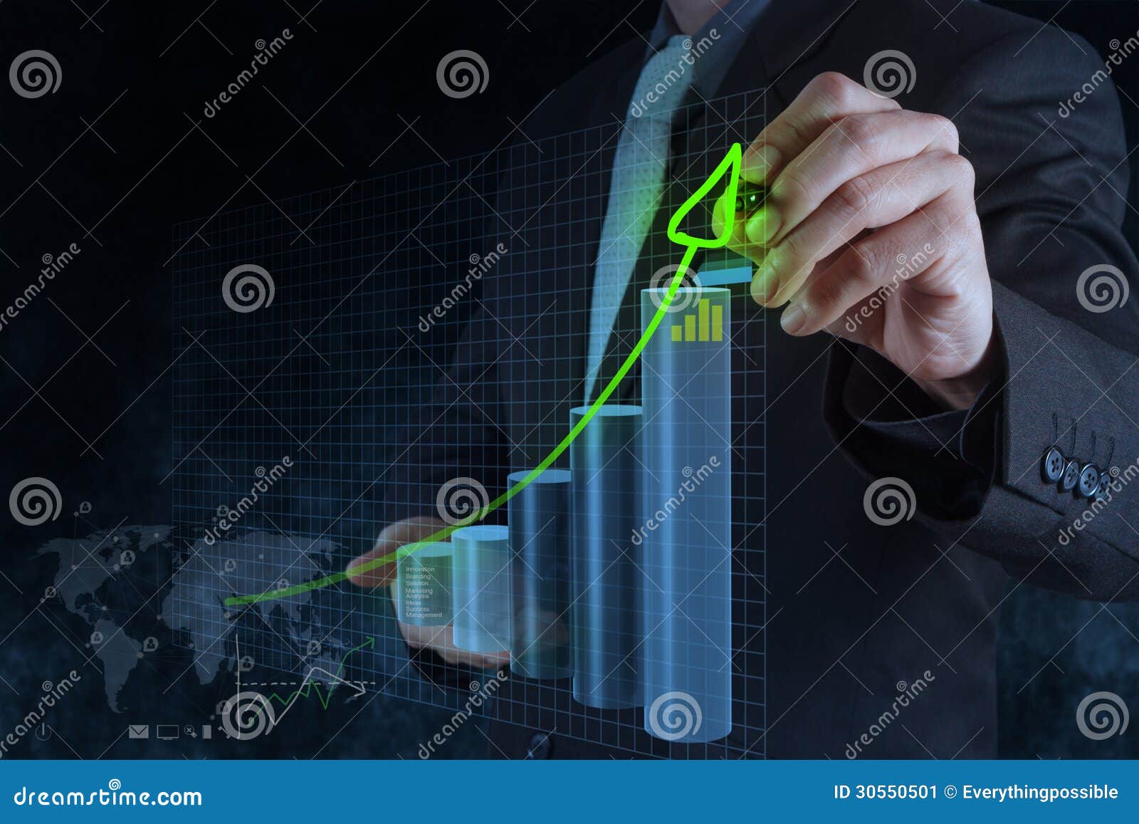 Businessman Hand Working with New Modern Computer Stock Image - Image ...