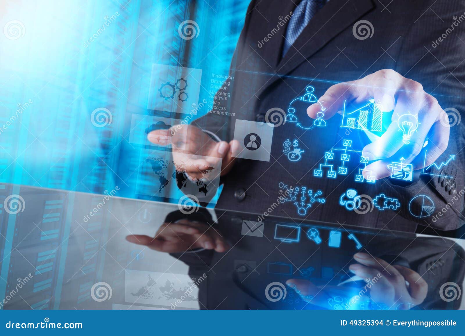 Businessman Hand Working with New Modern Computer Stock Photo - Image ...