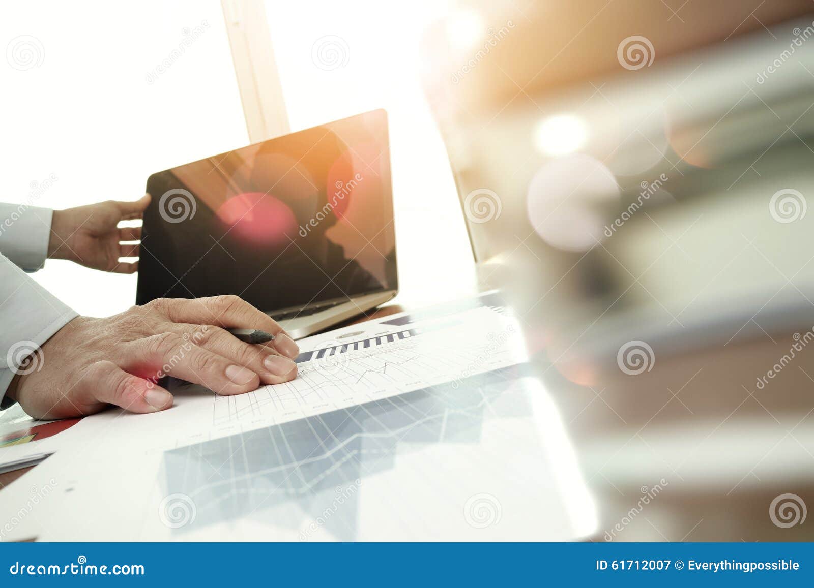 Businessman Hand Working with New Modern Computer Stock Image - Image ...