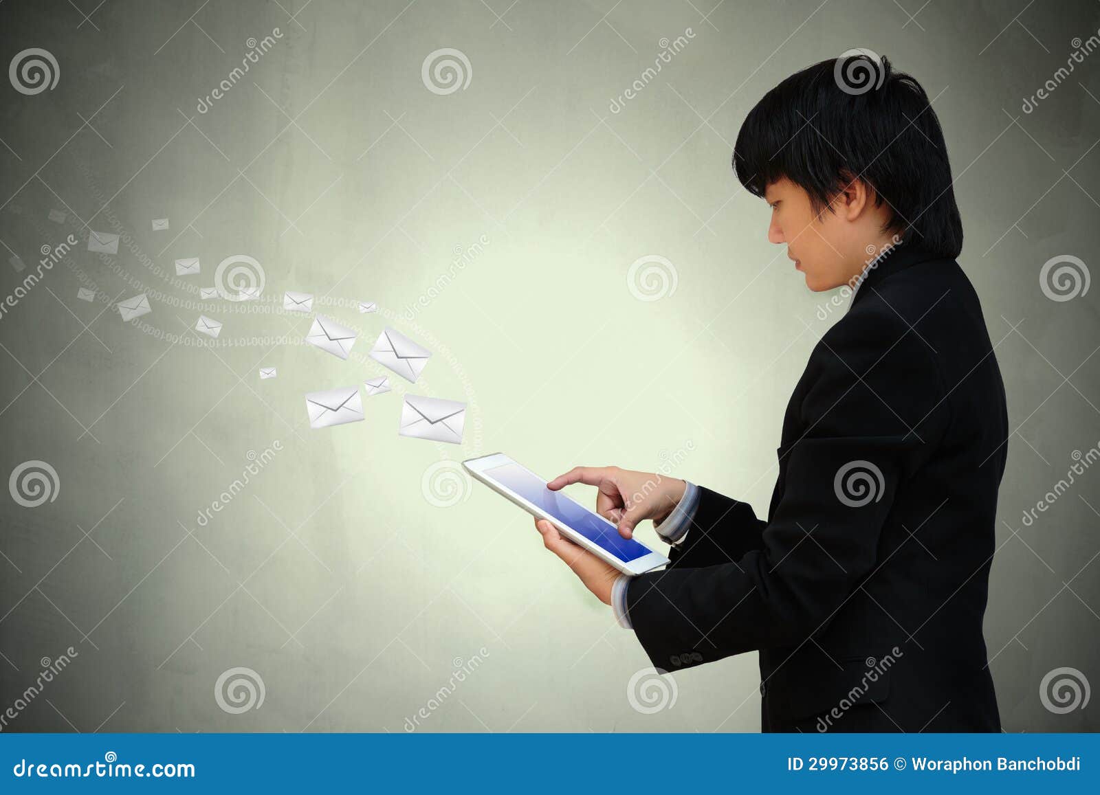 Businessman Hand Working with Tablet Stock Photo - Image of computer ...