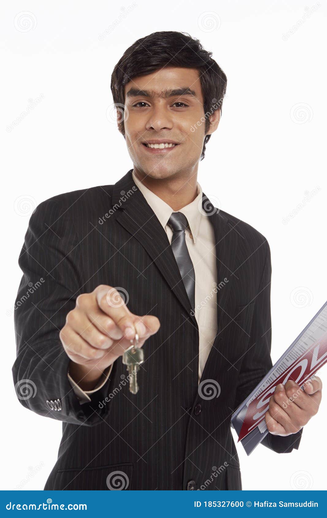 Businessman Handing Out a Set of Keys Stock Photo - Image of ideas ...