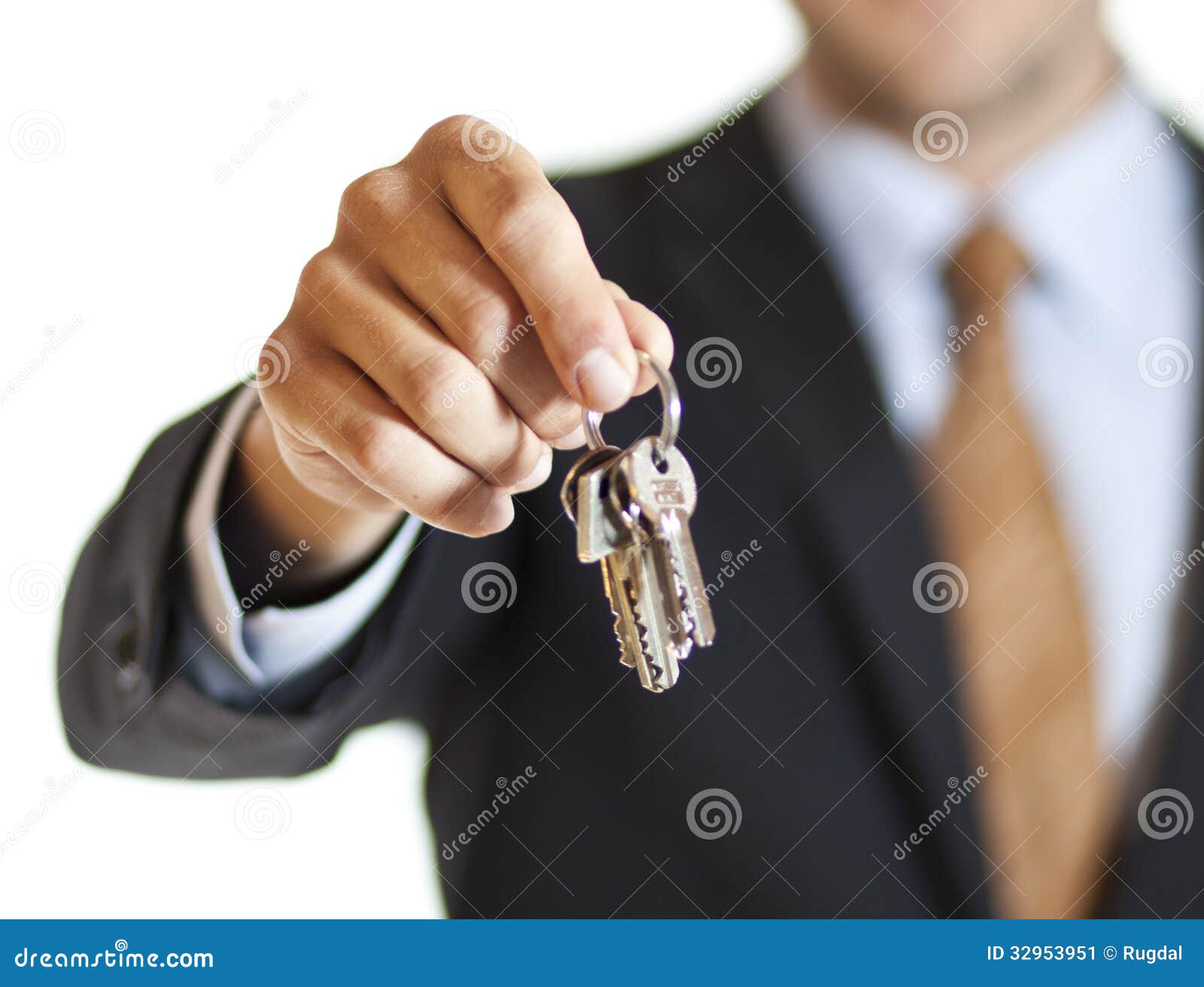Businessman Handing Over Keys Stock Image - Image of hand, employee ...