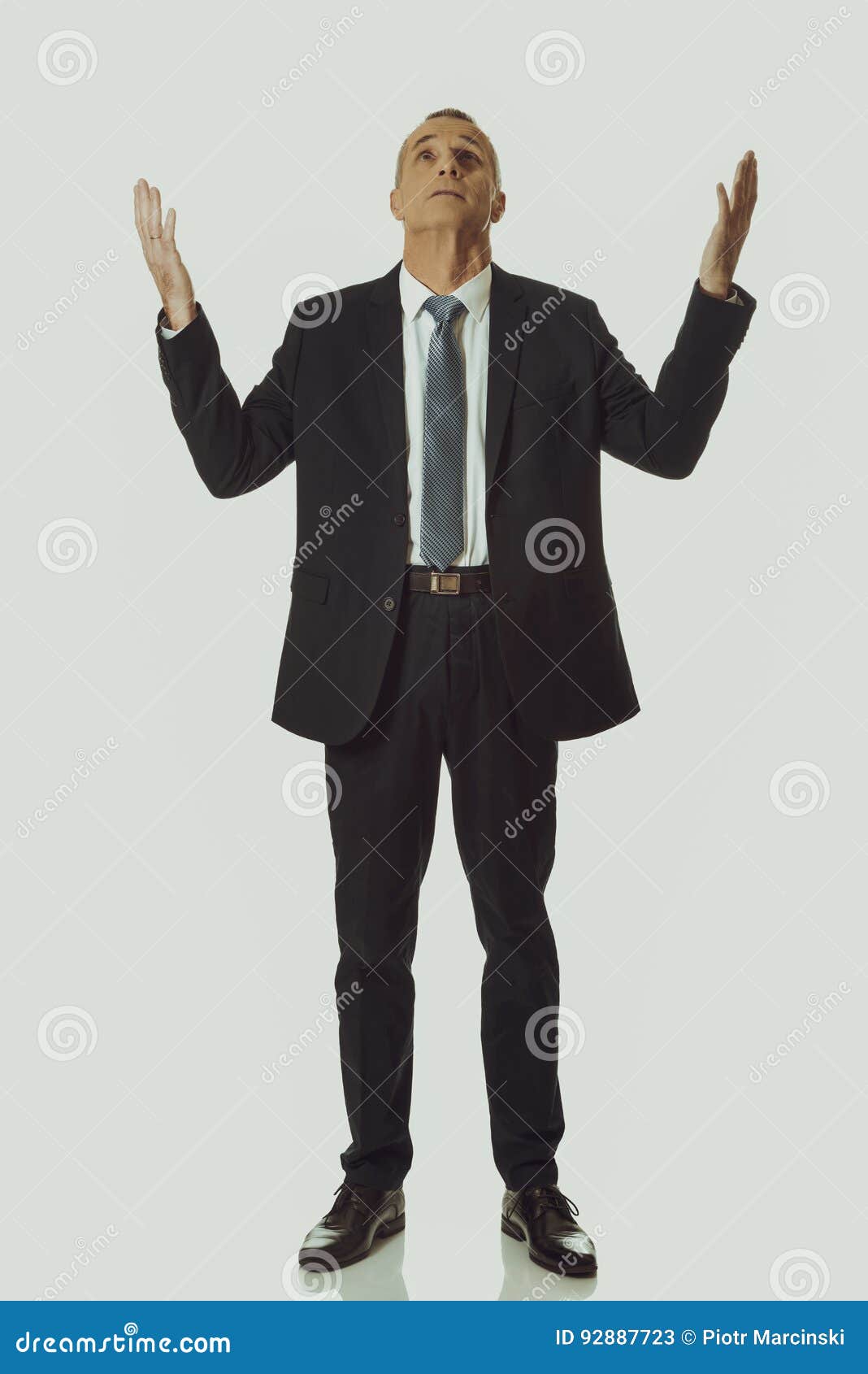 Businessman with Hands Open Gesture Stock Image - Image of cooperation ...