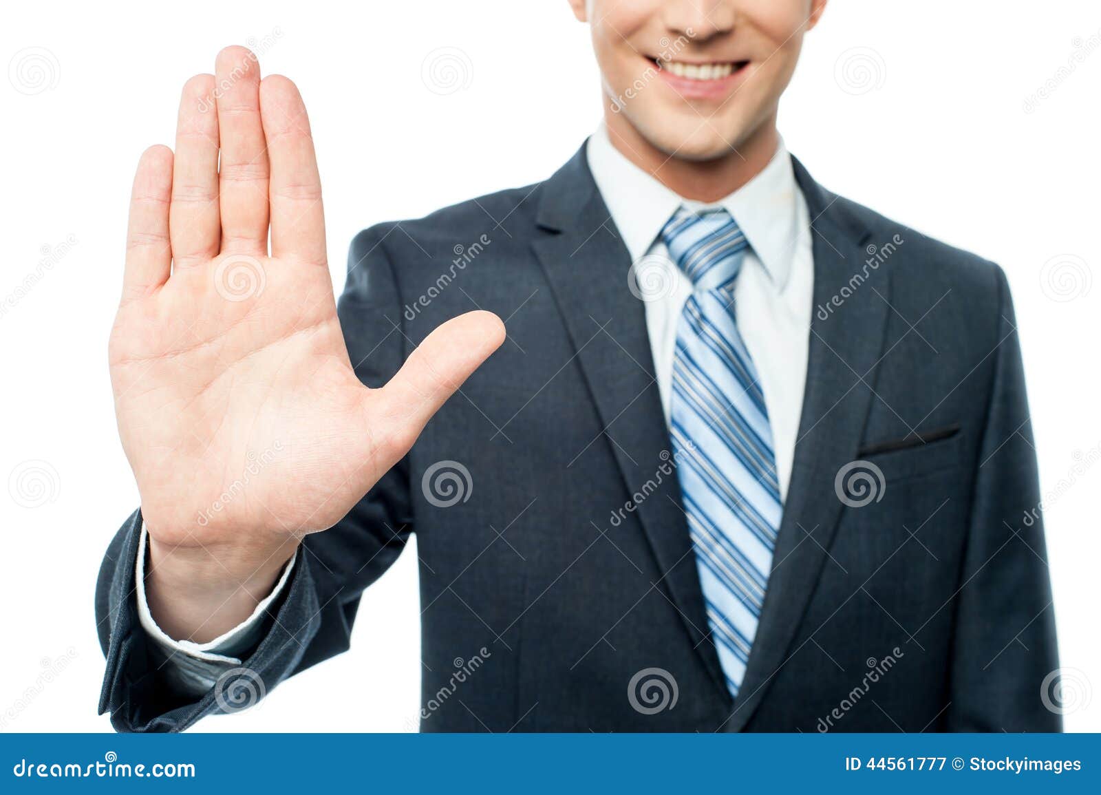 Businessman Hands Showing Stop Sign Stock Image - Image of employer ...