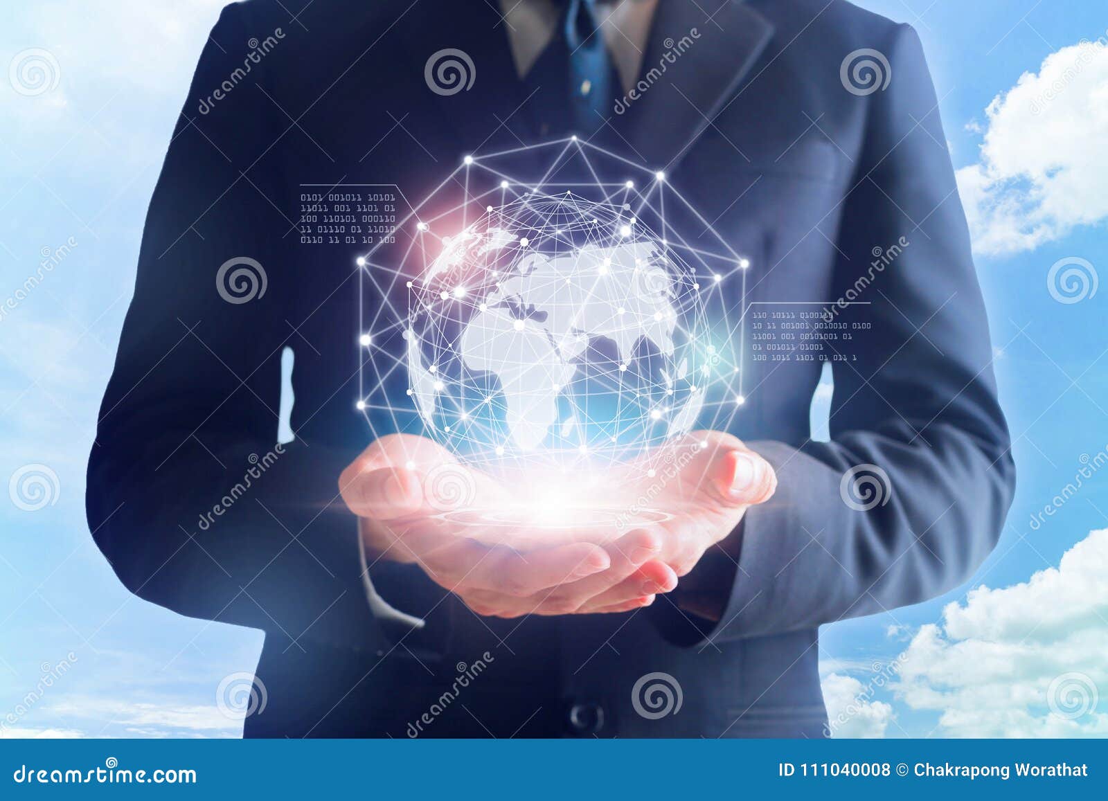 Businessman in Hands Touching Digital Global Network. Stock Photo ... Businessman in Hands Touching Digital Global Network. Stock Photo ...