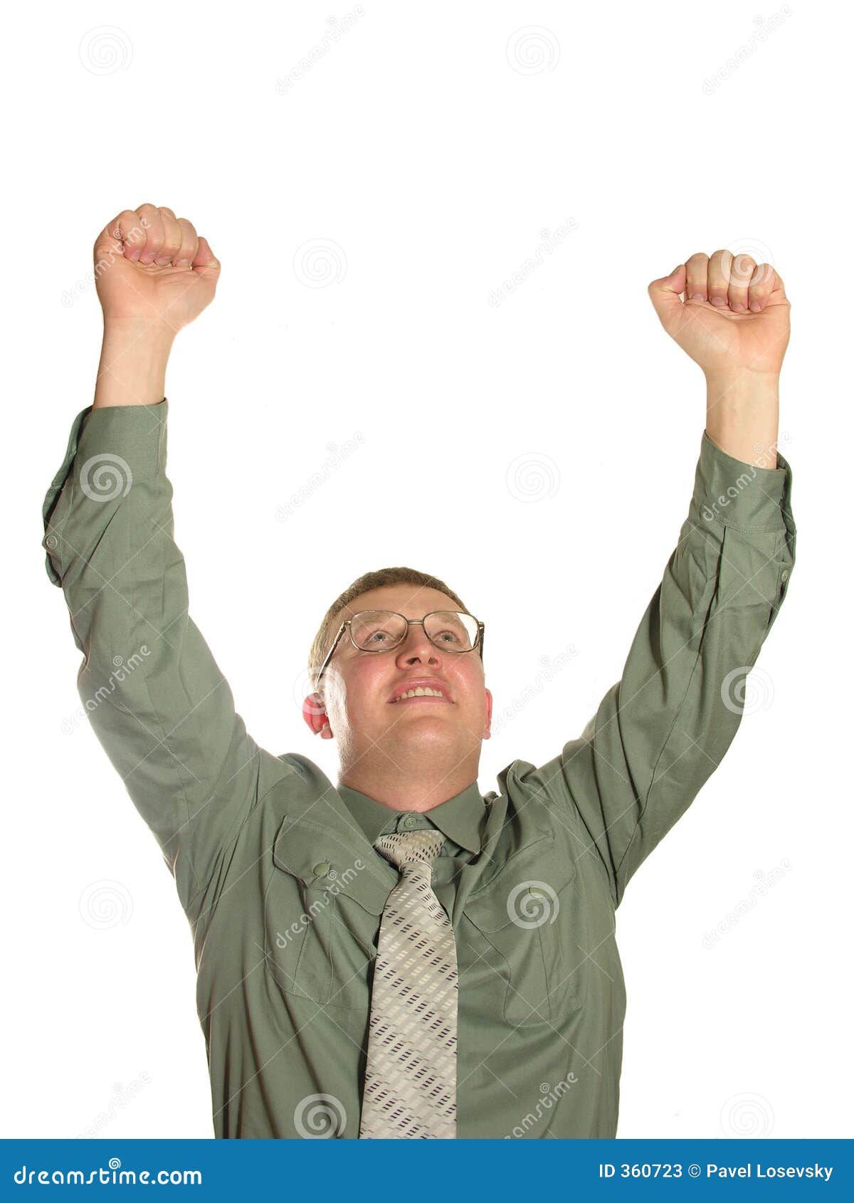 Businessman with hands up stock image. Image of white, face - 360723