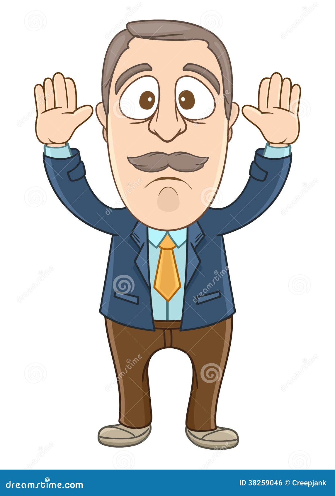 Businessman - Hands up stock illustration. Illustration of profession ...