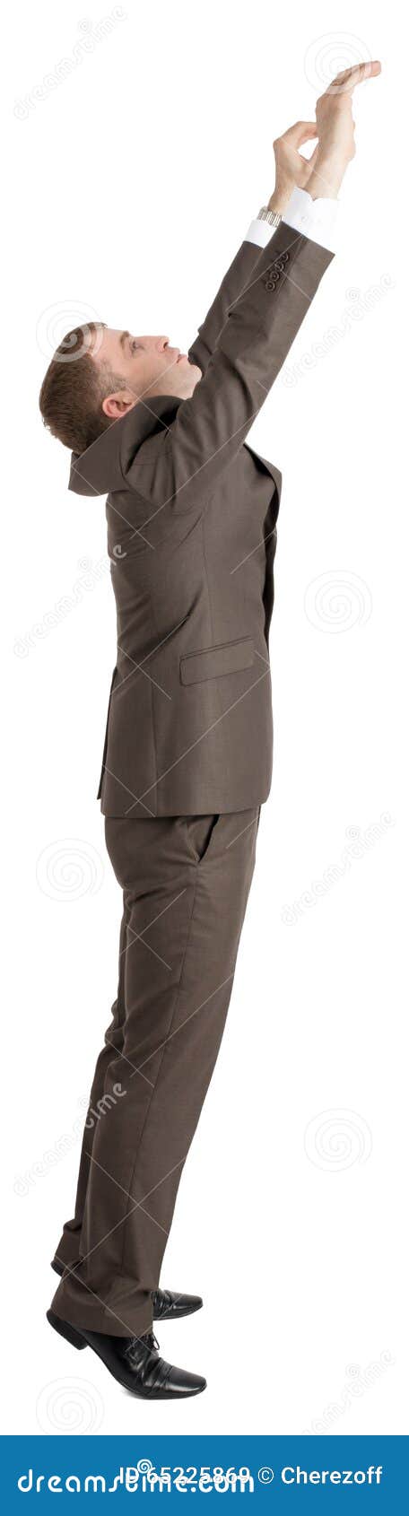 Businessman with hands up stock image. Image of suit - 65225869