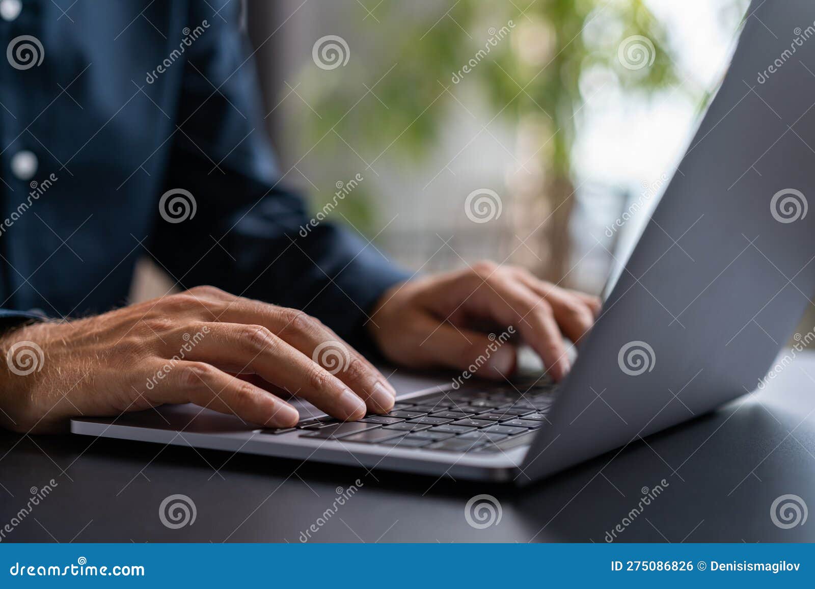 Businessman Hands Using Laptop in Office Stock Photo - Image of ...