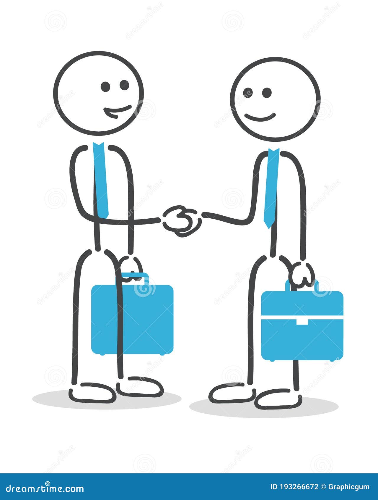 Handshake Stick Figure Man Side View Poses Postures Vector Icon Set ...