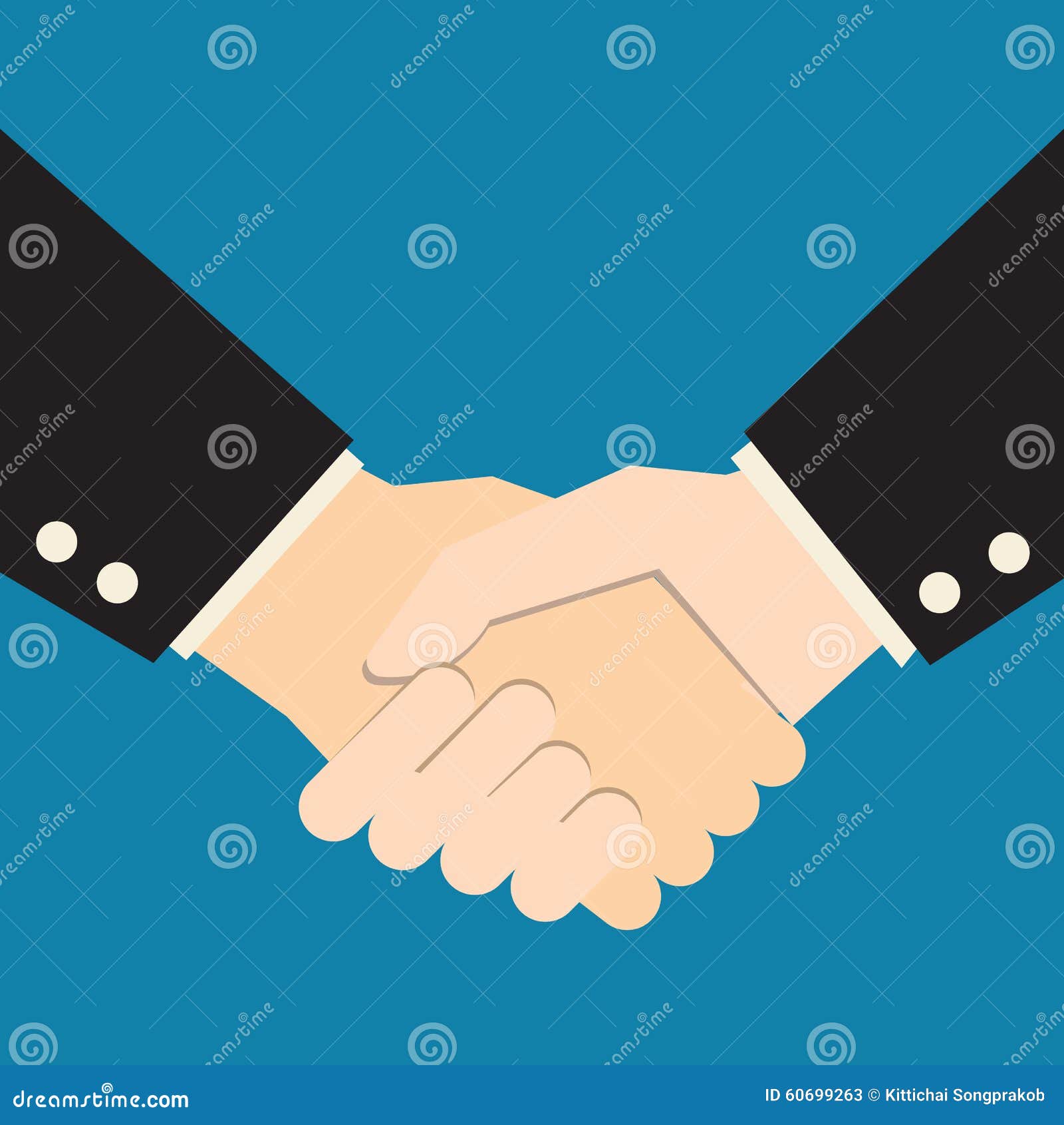 Businessman Handshake with Blue Background. Stock Vector - Illustration ...