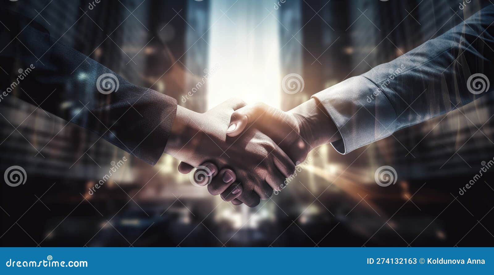 Businessman Handshake for Teamwork Created with Generative AI ...