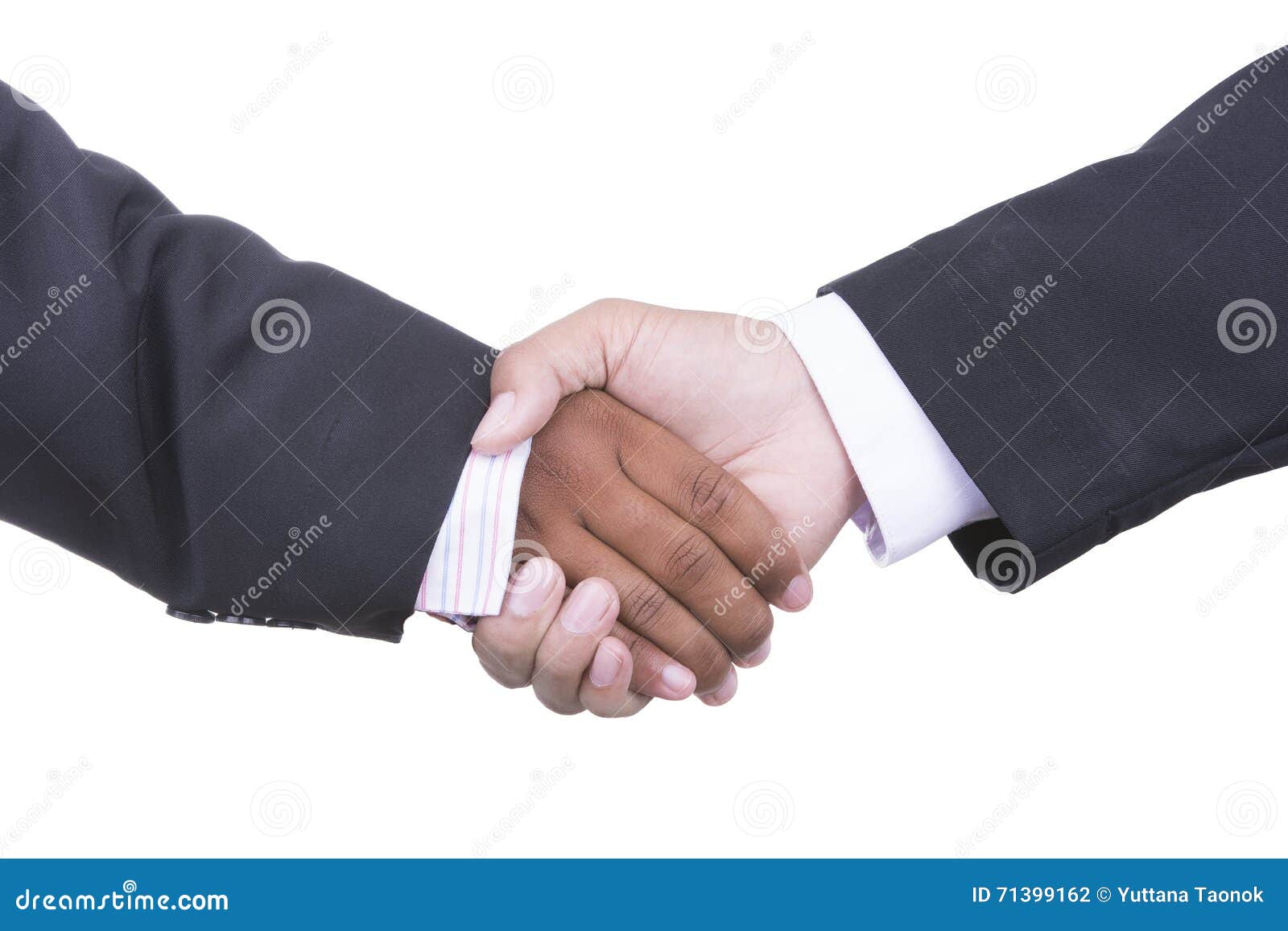 Businessman Handshake on White Background Stock Photo - Image of ...