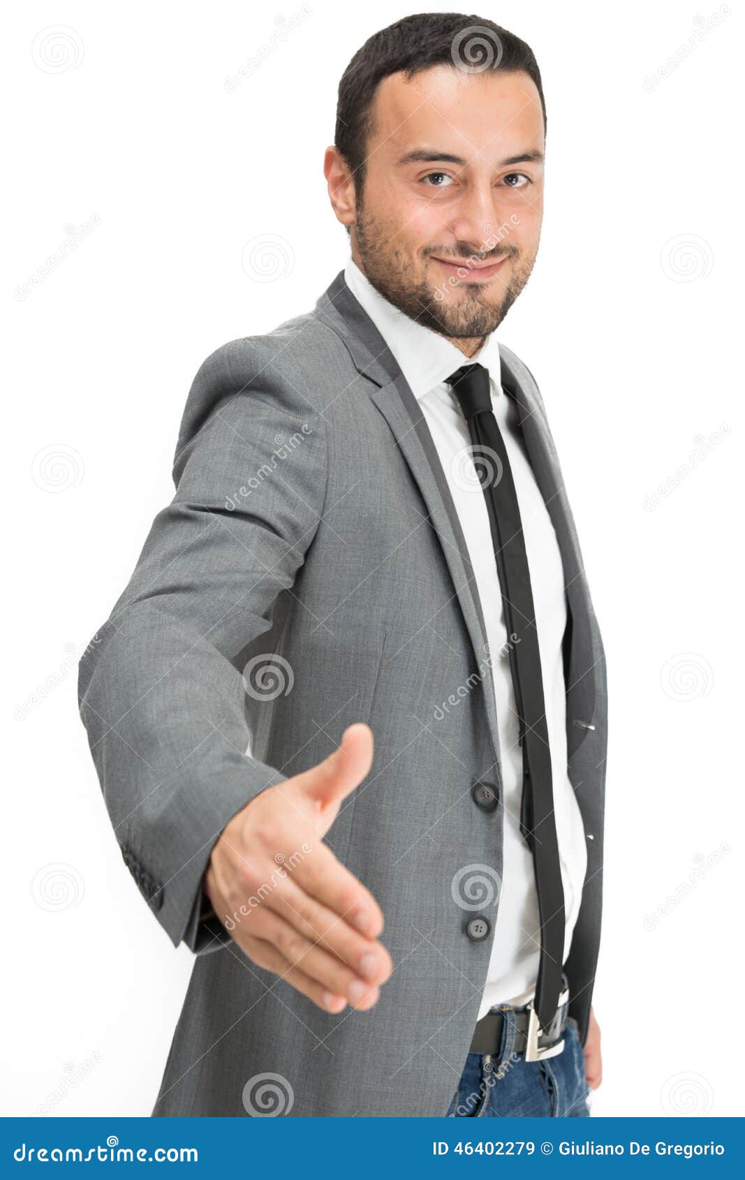 Businessman handshaking stock image. Image of happy, focus - 46402279