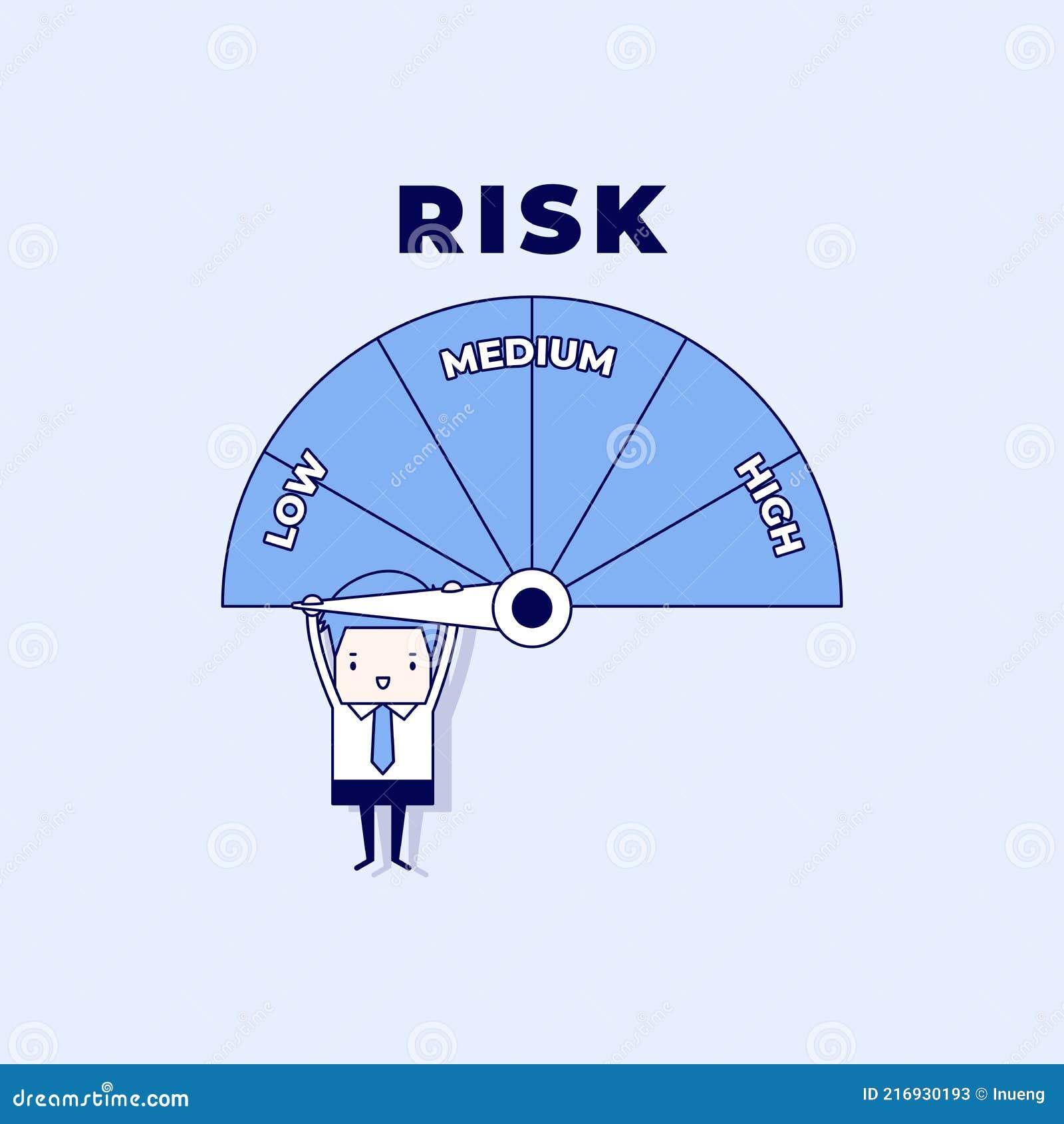 Risk And 3d Character Shows Peril And Uncertainty Stock Photography ...