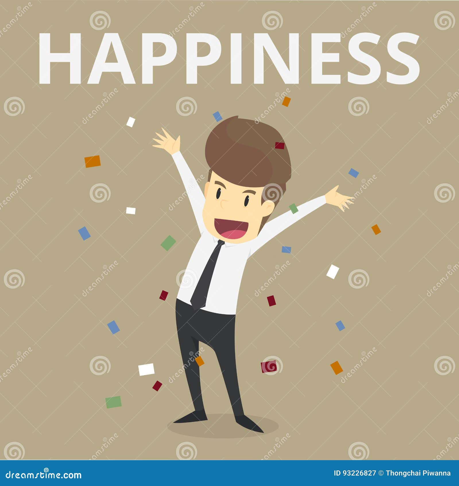 Businessman Happiness.Vector Esp10 Stock Vector - Illustration of ...