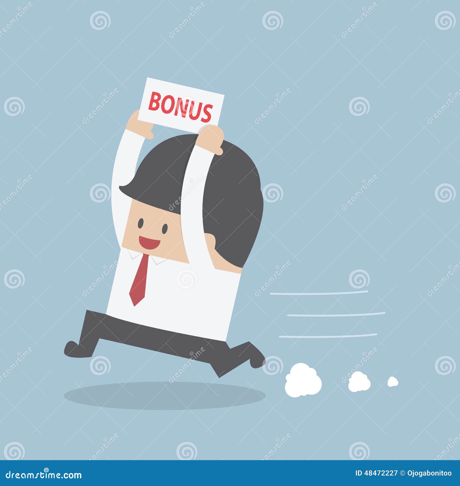 Businessman is Happy because he Got Bonus Money Stock Vector ...