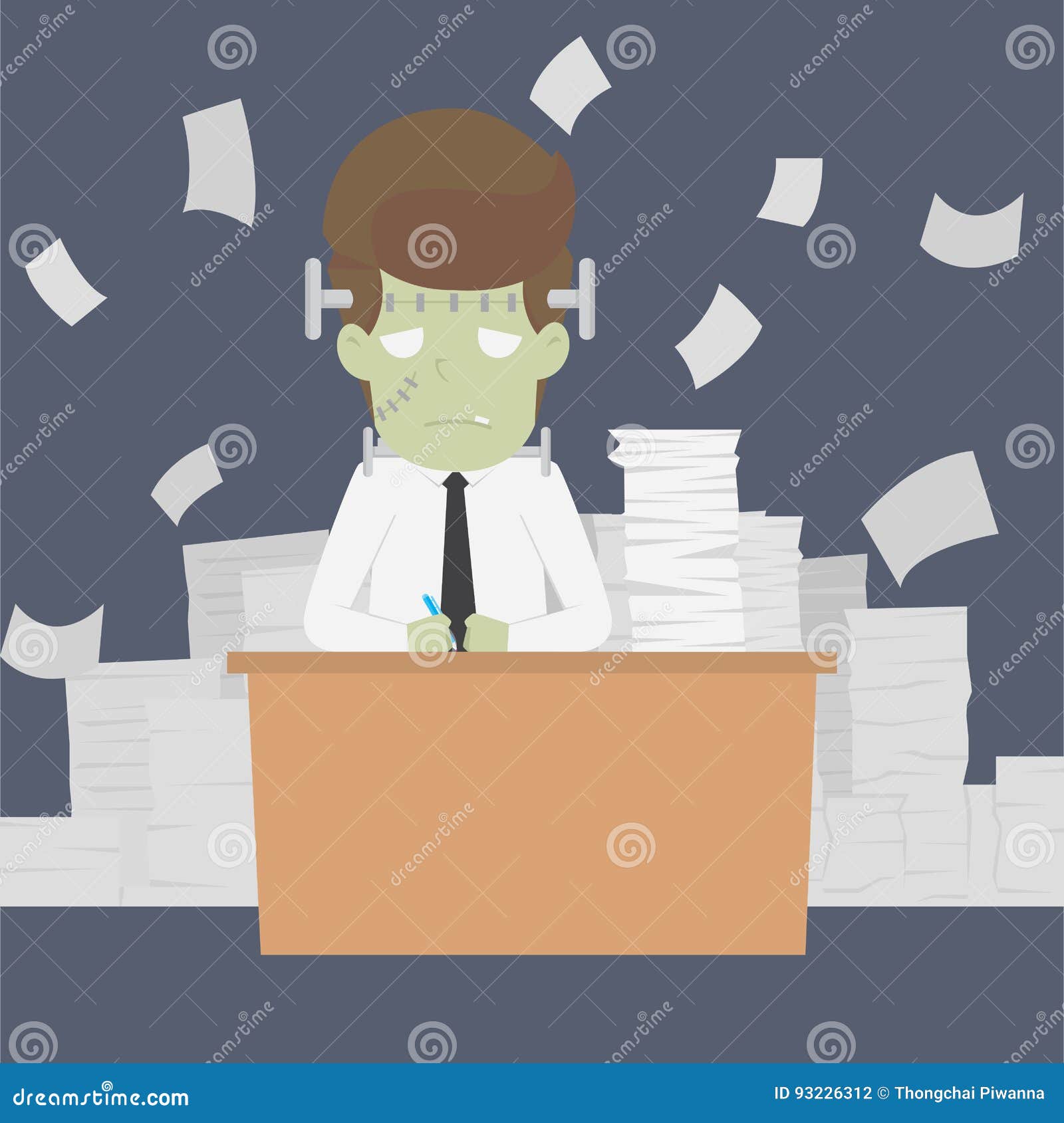 Businessman Hard Working stock vector. Illustration of income - 93226312 Businessman Hard Working stock vector. Illustration of income - 93226312