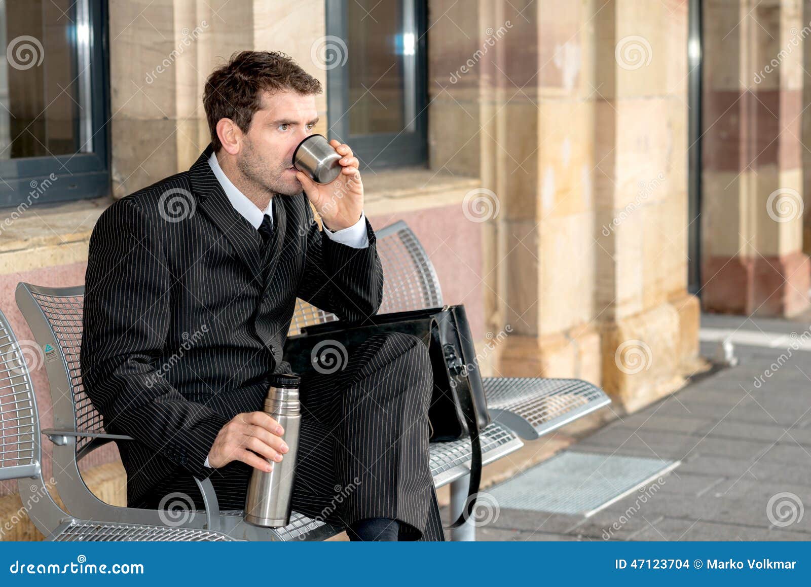 Businessman has a break stock photo. Image of happy, break - 47123704