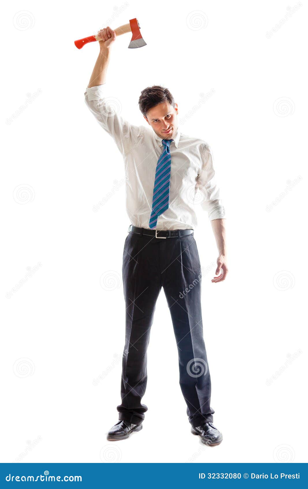 Businessman with hatchet 2 stock photo. Image of adult - 32332080