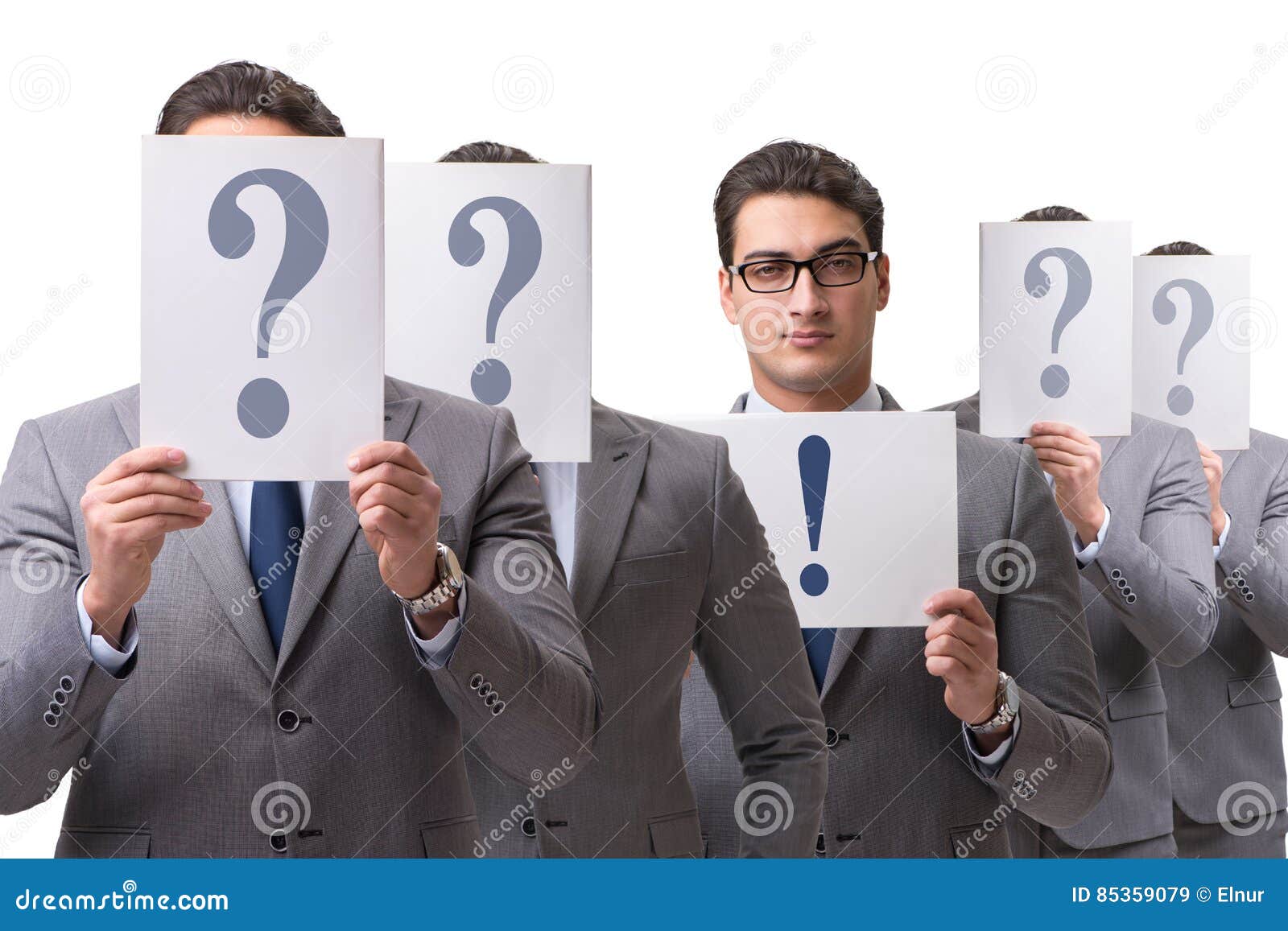 The Businessman Having Answer To Many Questions Stock Image - Image of ...