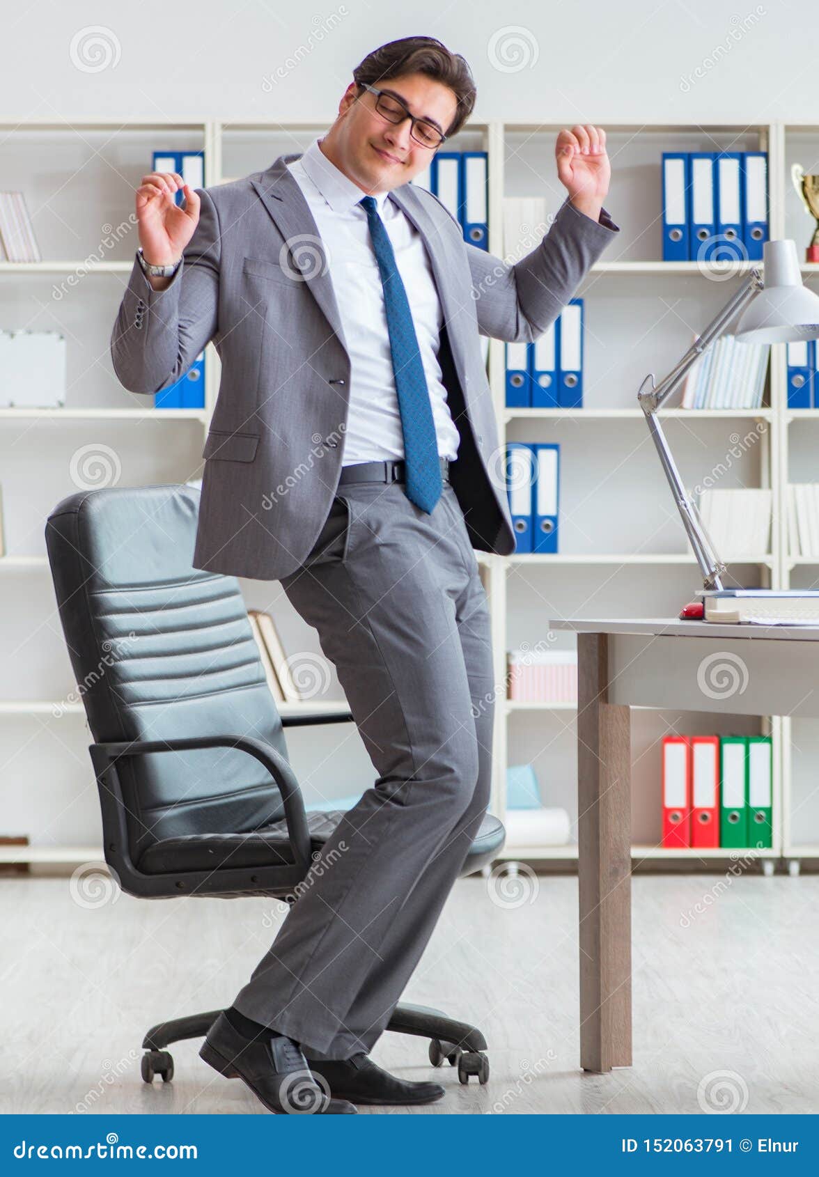 Businessman Having Fun Taking a Break in the Office at Work Stock Image ...