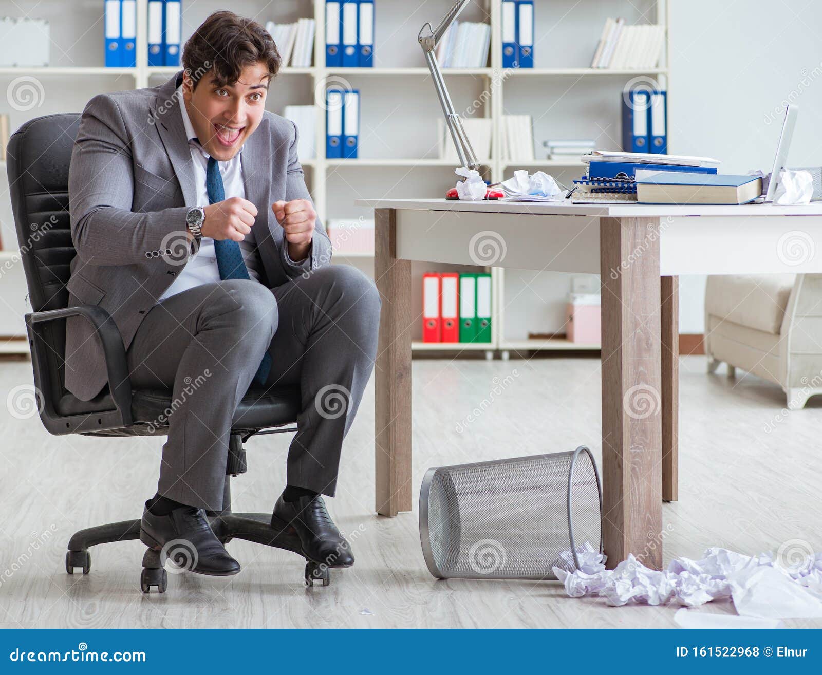 Businessman Having Fun Taking a Break in the Office at Work Stock Photo ...
