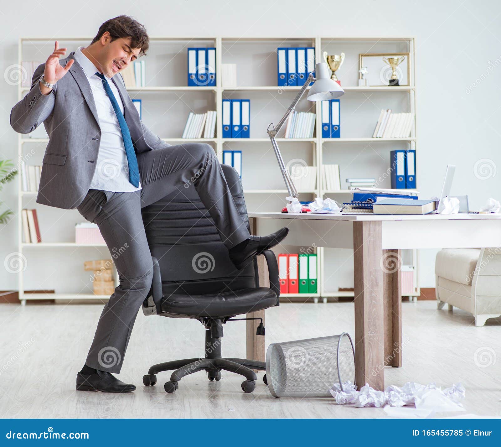 Businessman Having Fun Taking a Break in the Office at Work Stock Image ...