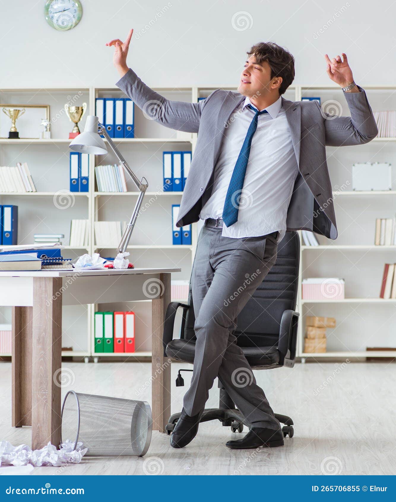 Businessman Having Fun Taking a Break in the Office at Work Stock Image ...