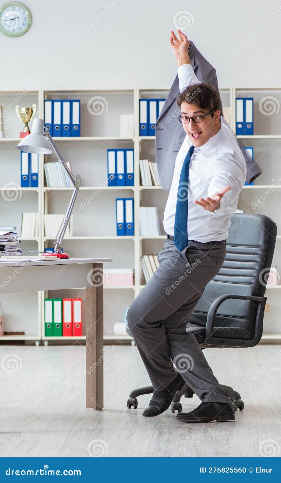 Businessman Having Fun Taking a Break in the Office at Work Stock Photo ...