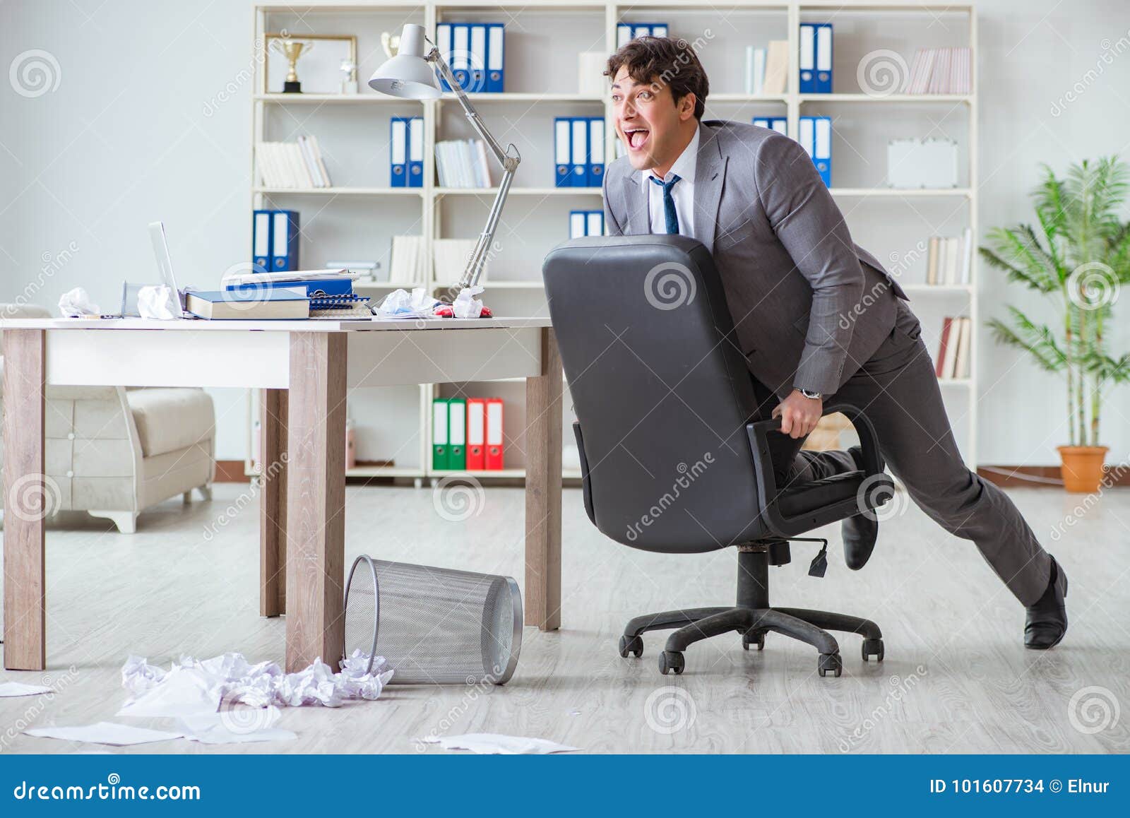 The Businessman Having Fun Taking a Break in the Office at Work Stock ... The Businessman Having Fun Taking a Break in the Office at Work Stock ...
