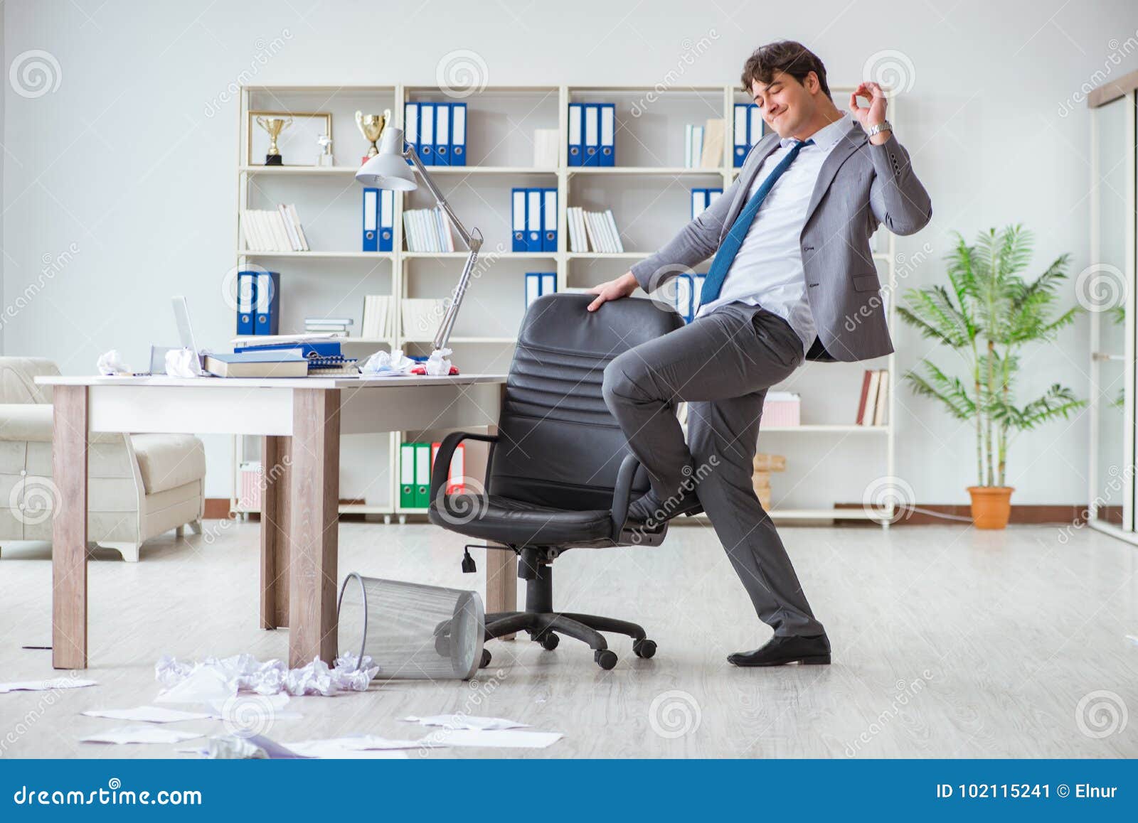 The Businessman Having Fun Taking a Break in the Office at Work Stock ...