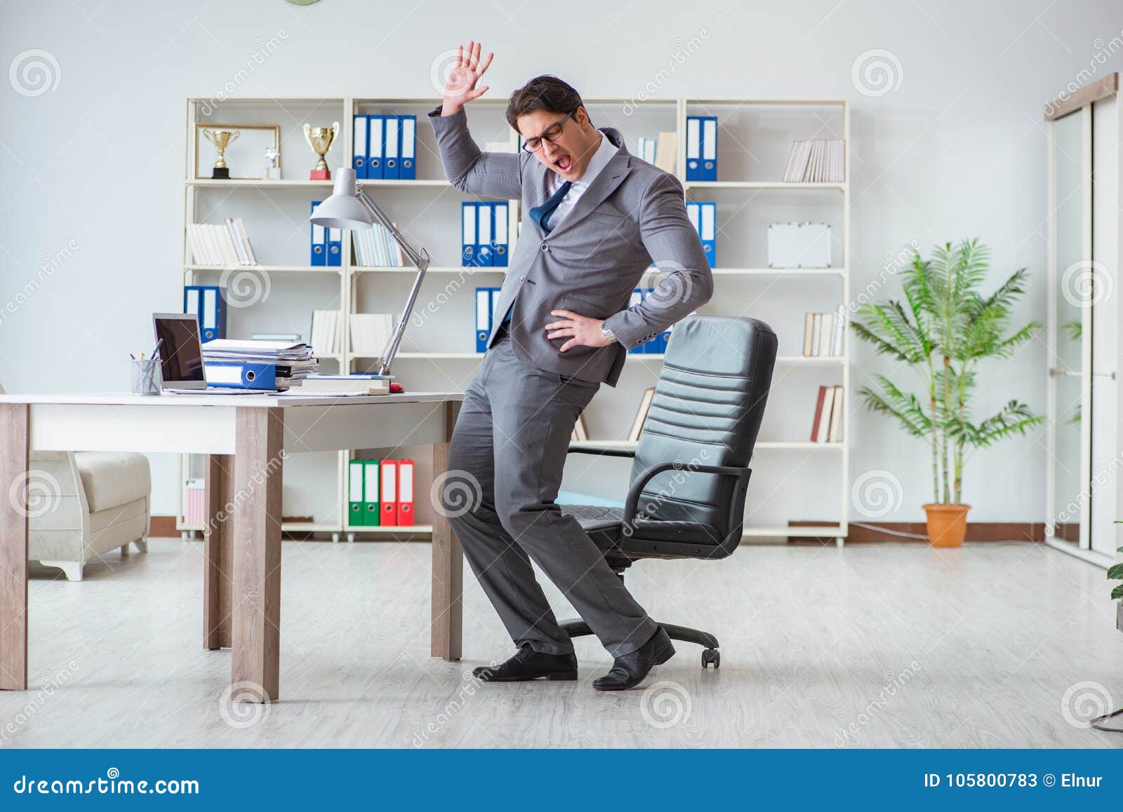 The Businessman Having Fun Taking a Break in the Office at Work Stock ...