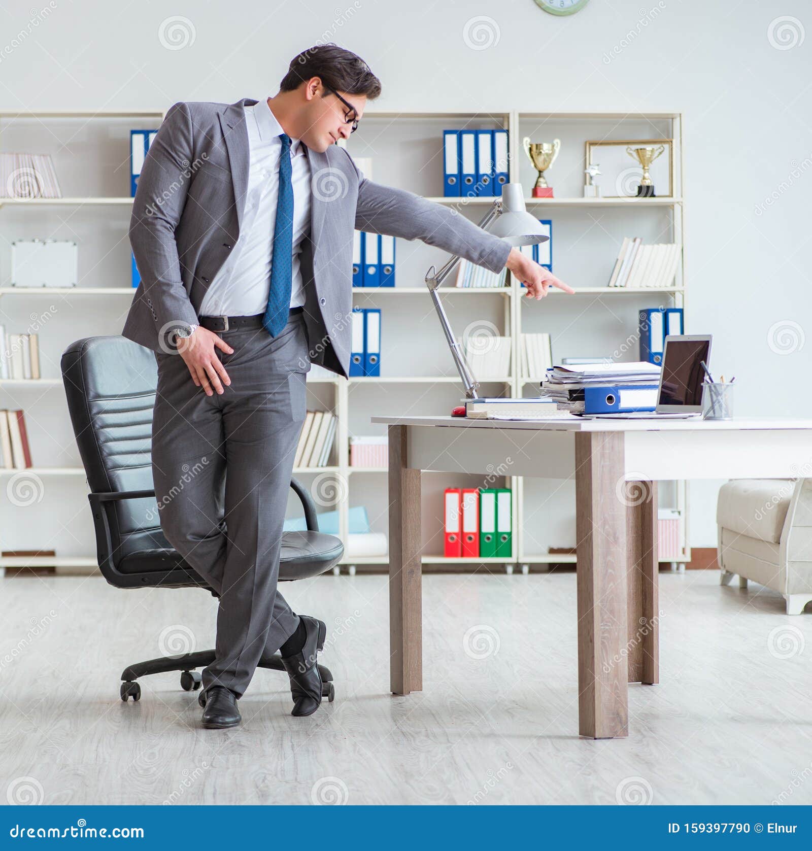 Businessman Having Fun Taking a Break in the Office at Work Stock Photo ...
