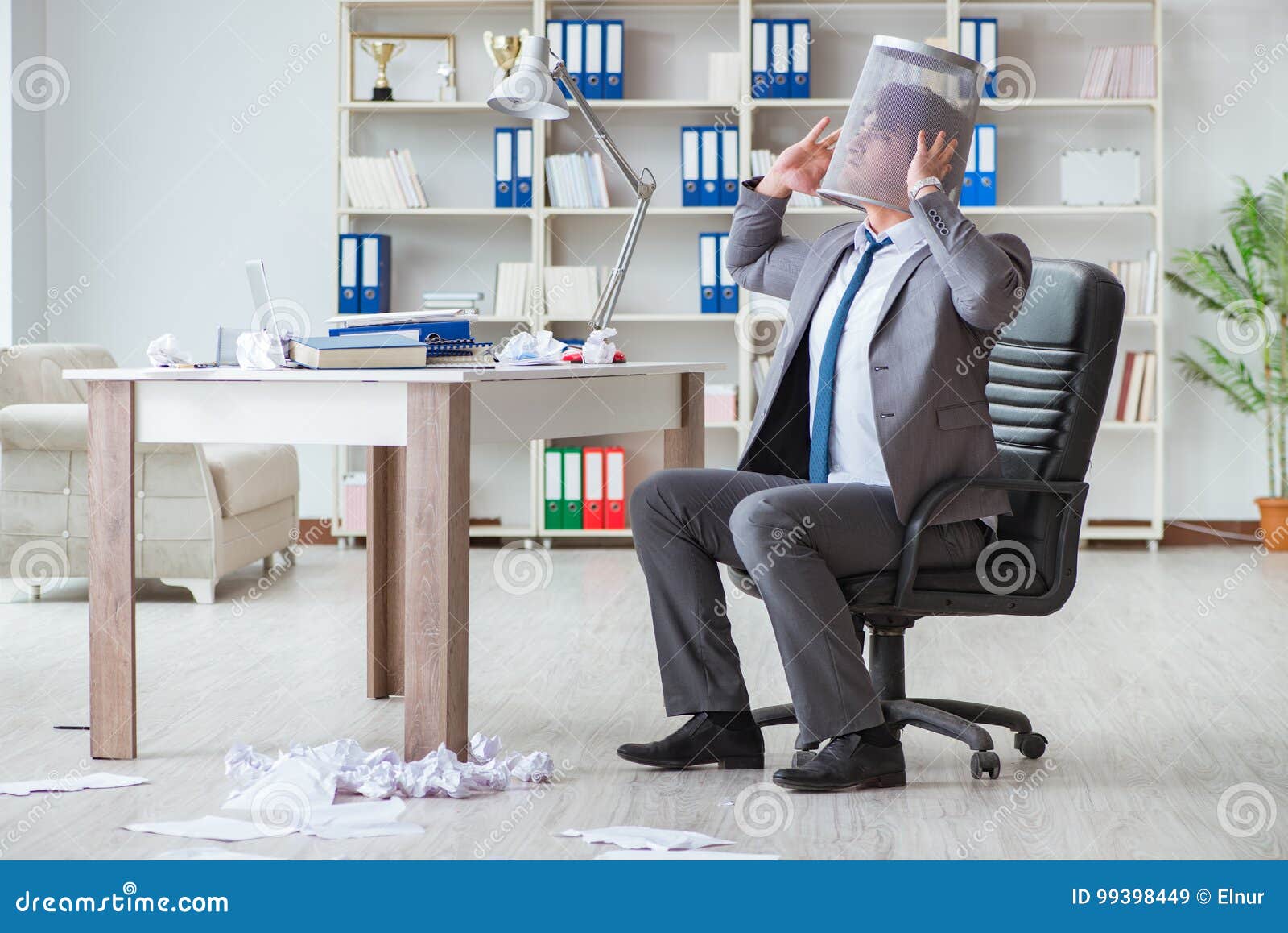 The Businessman Having Fun Taking a Break in the Office at Work Stock ...