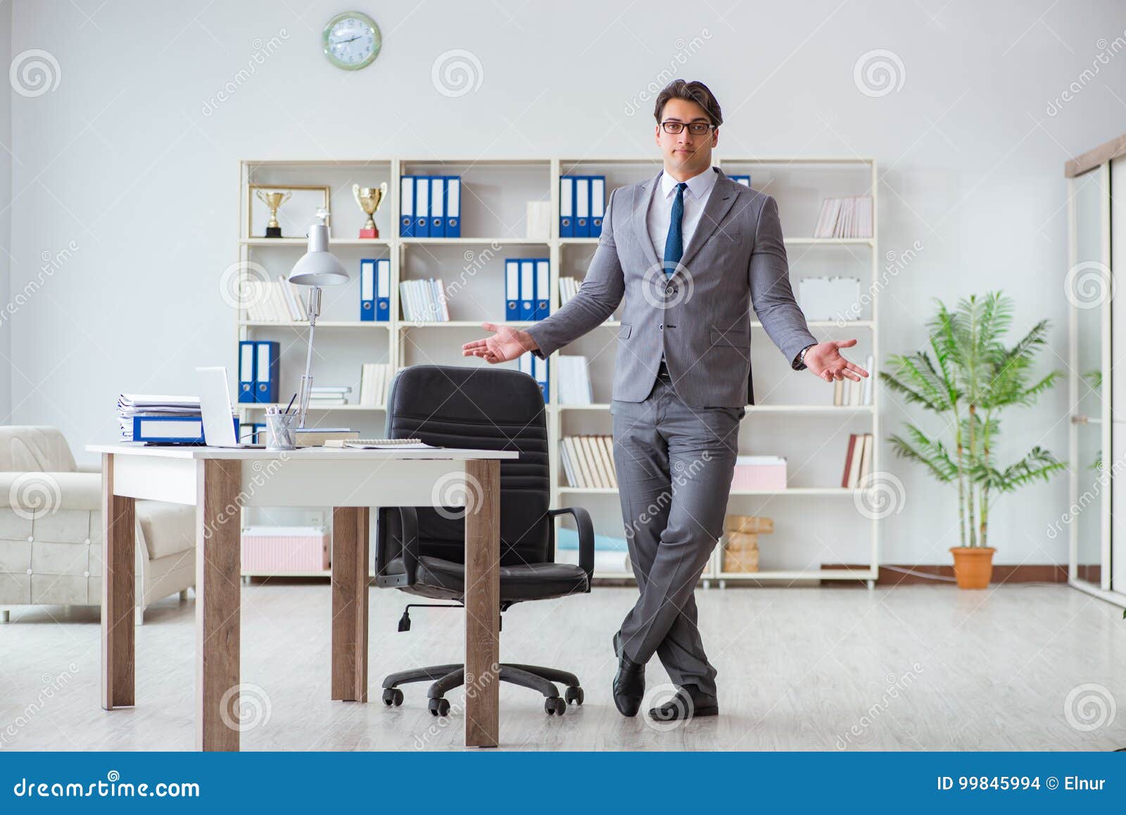 The Businessman Having Fun Taking a Break in the Office at Work Stock ...