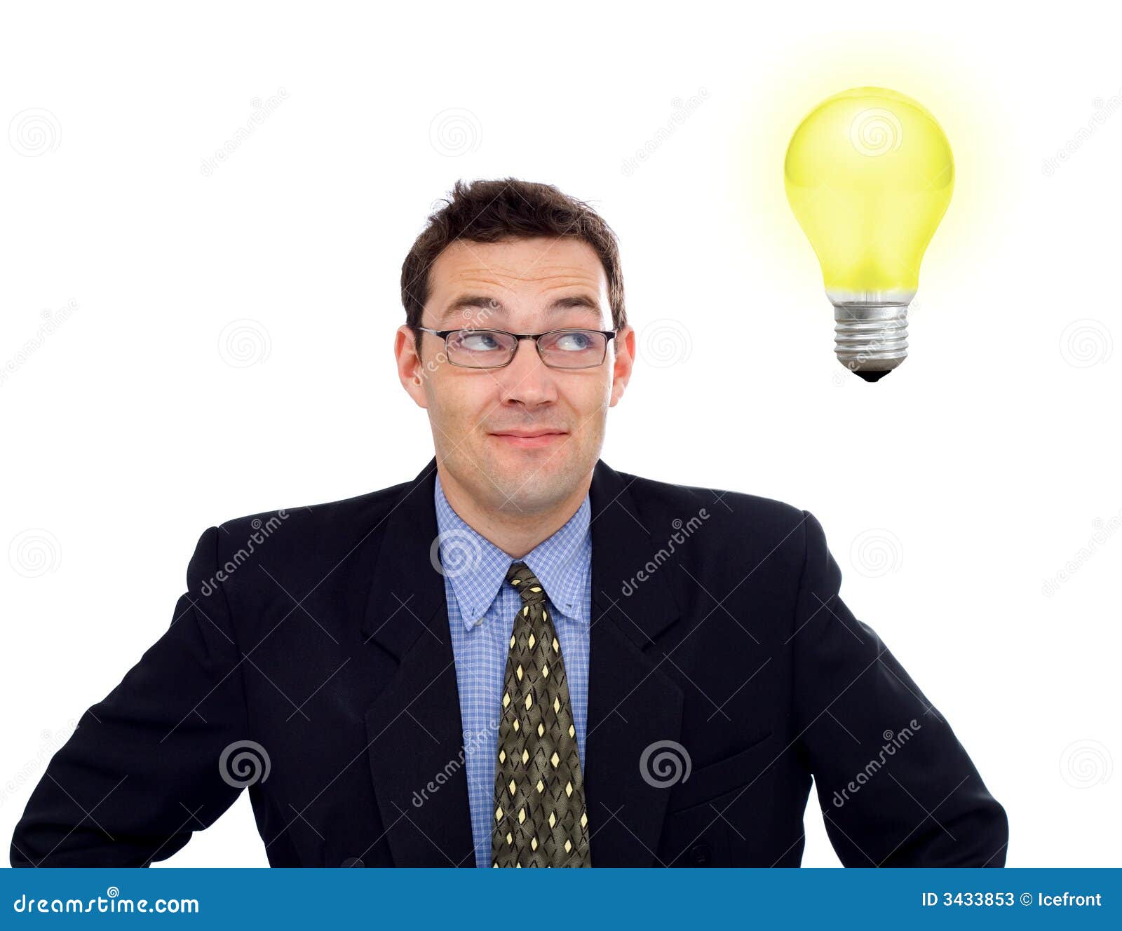 Businessman having an idea stock image. Image of face - 3433853 Businessman having an idea stock image. Image of face - 3433853