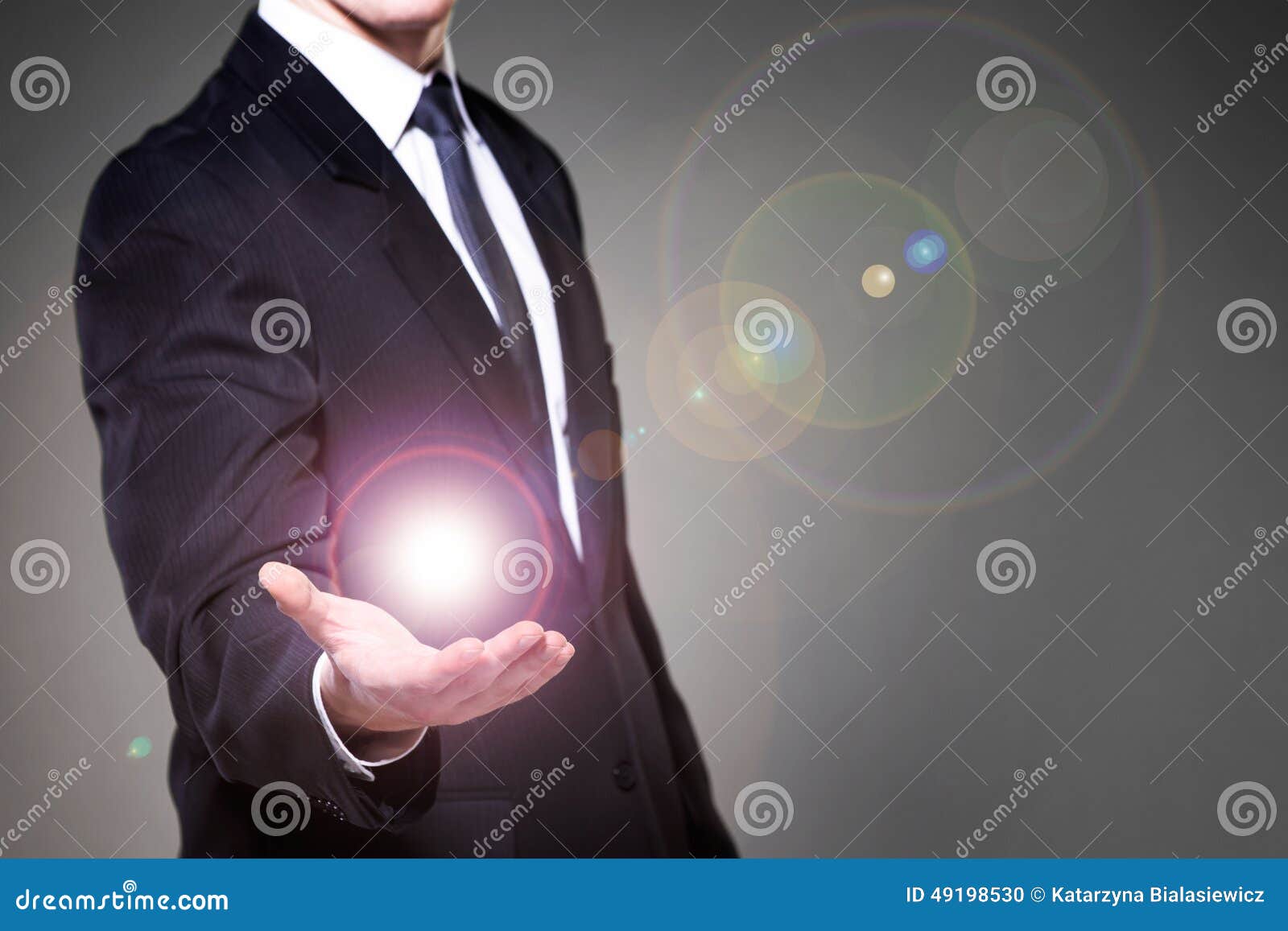 Businessman Having Power in Hand Stock Photo - Image of hand ...