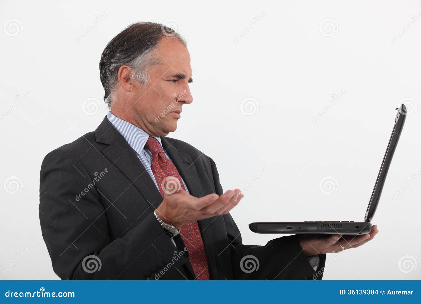 Businessman Having Technical Issues Stock Photo - Image of crash ...