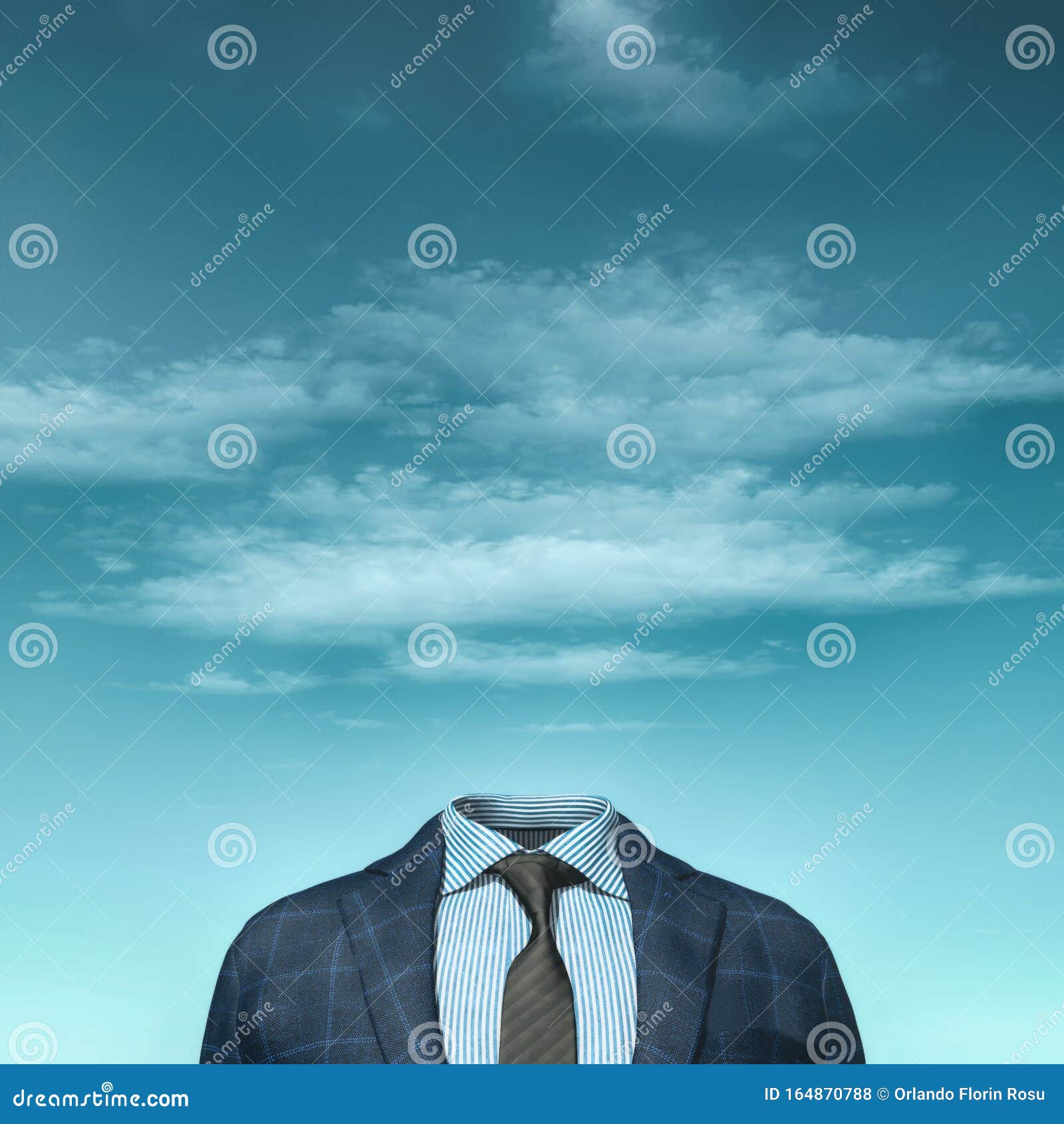 Businessman without head stock illustration. Illustration of executive ...
